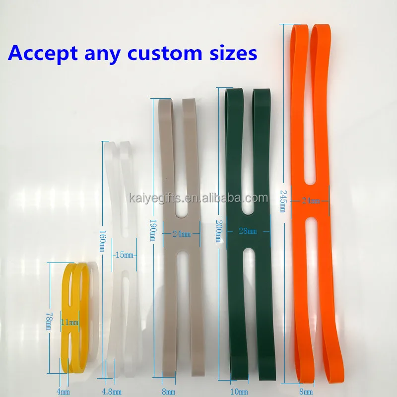 Customized Sizes and Logos - Silicone H Cross Rubber Band