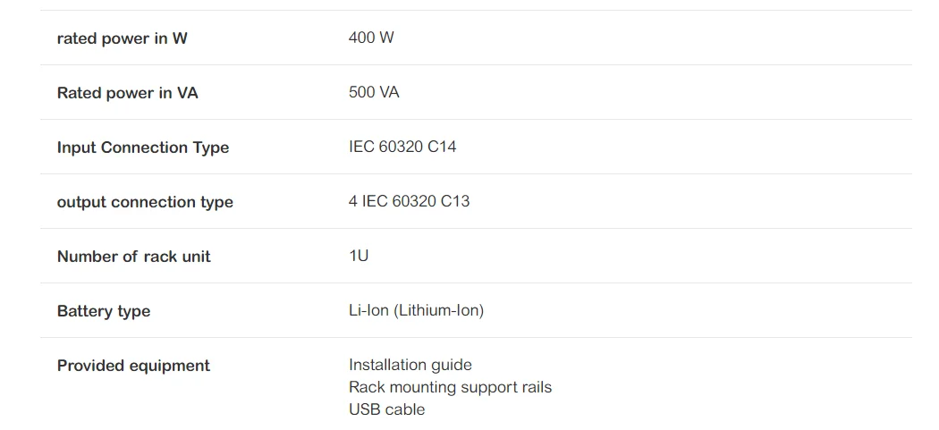 APC SCL500RMI1UNC - Reliable 500VA UPS for Rackmount Use