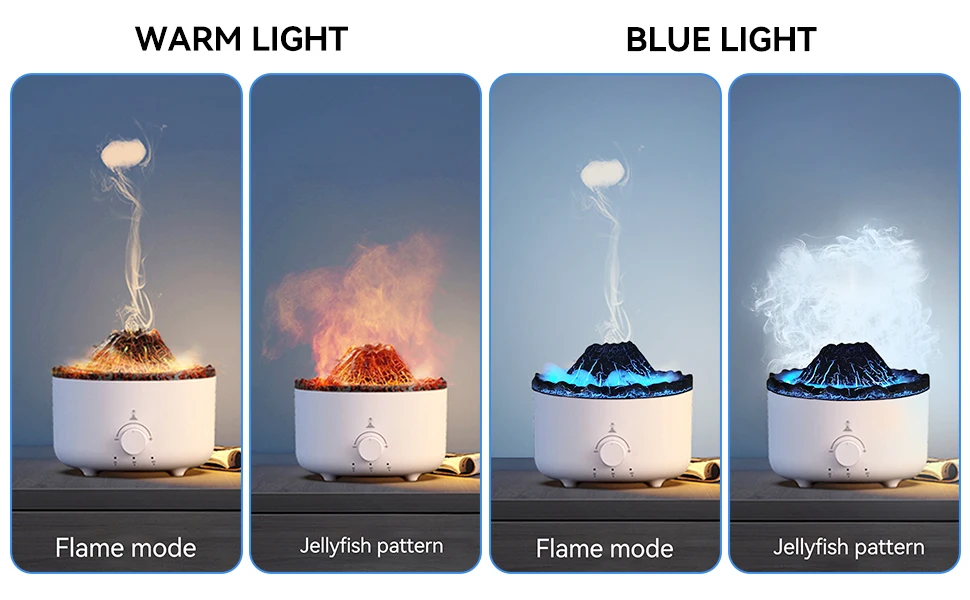 Volcano Aromatherapy Machine - Flame Diffuser & Jellyfish Spray