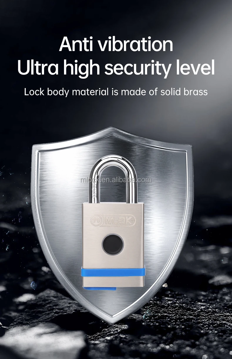 Moklock Brass Smart Padlock Four Unlocking Methods Fingerprint Tuya App ...