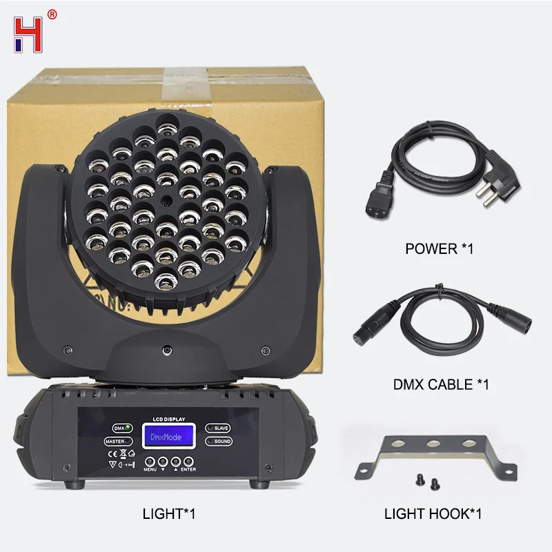 Moving Light Beam 36x3w Lyre Rgbw Night Club Lights Dmx Controller 9/16 ...