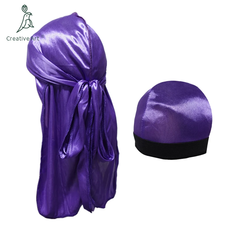 Wholesale Stretchable Designer Satin Silky Durags for Men