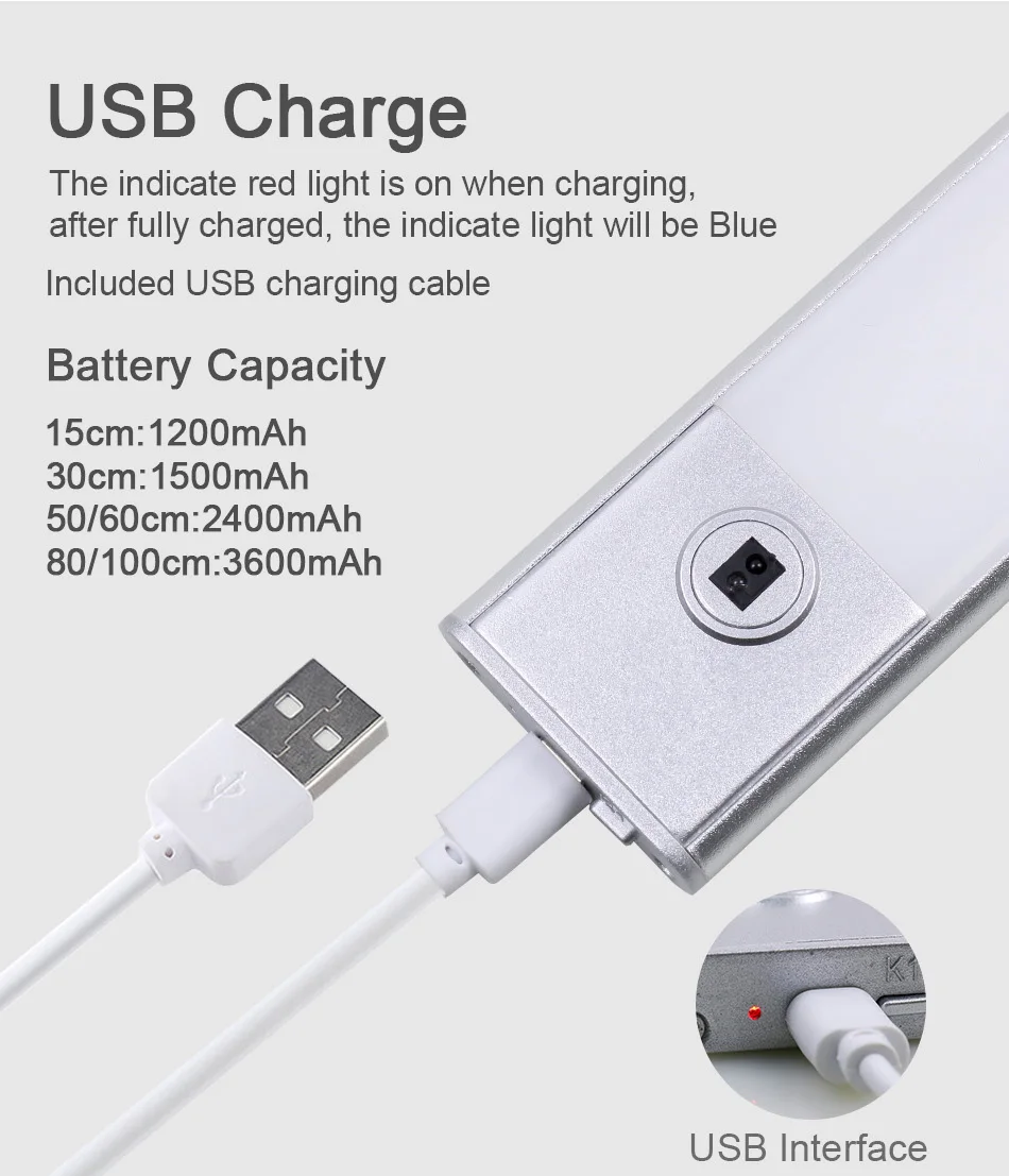 Rechargeable Linkable Remote Control Display Cabinets Light Led Under ...