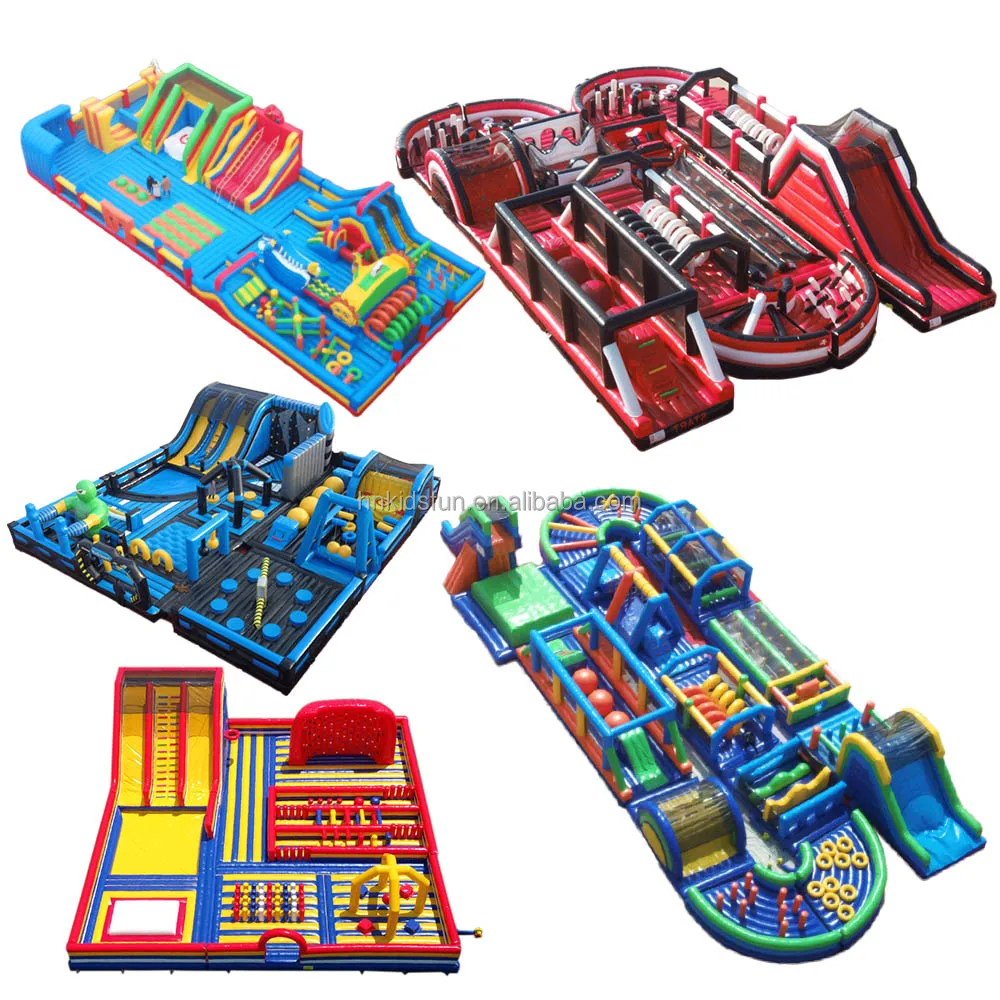 Factory Indoor Games Adult Inflatable Obstacle Course Bounce House ...
