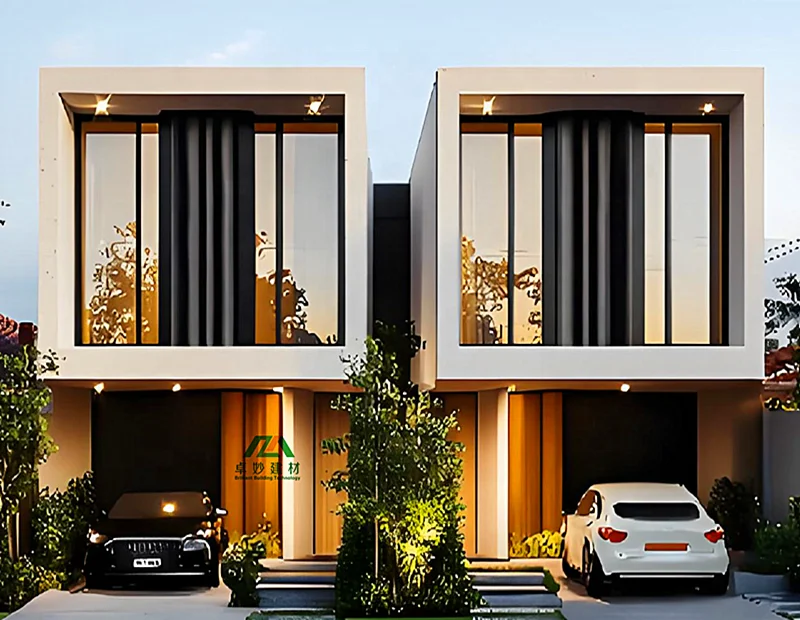 Luxury Waterproof Prefabricated Steel Structure House for Residential ...