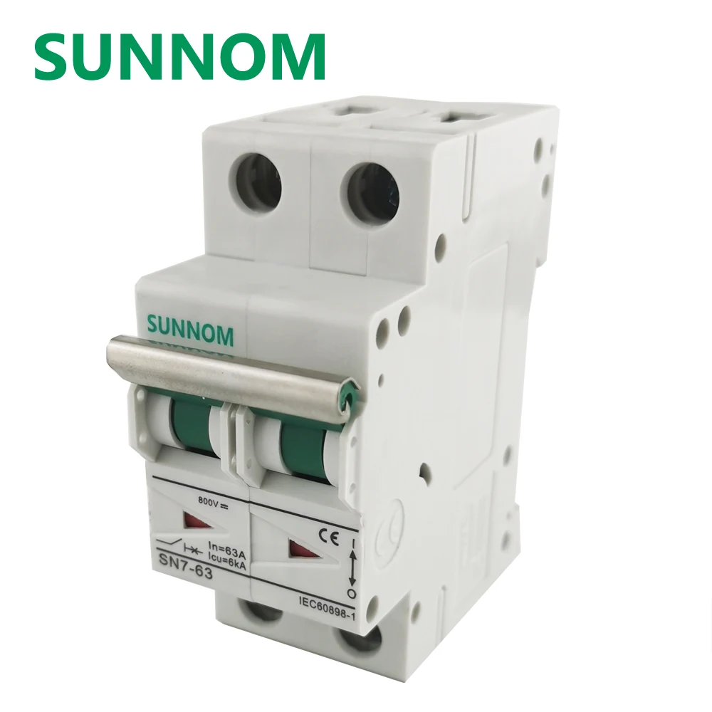 Sunnom Sn7-63 3p 40a 750v Miniature Circuit Breaker For Solar Power ...