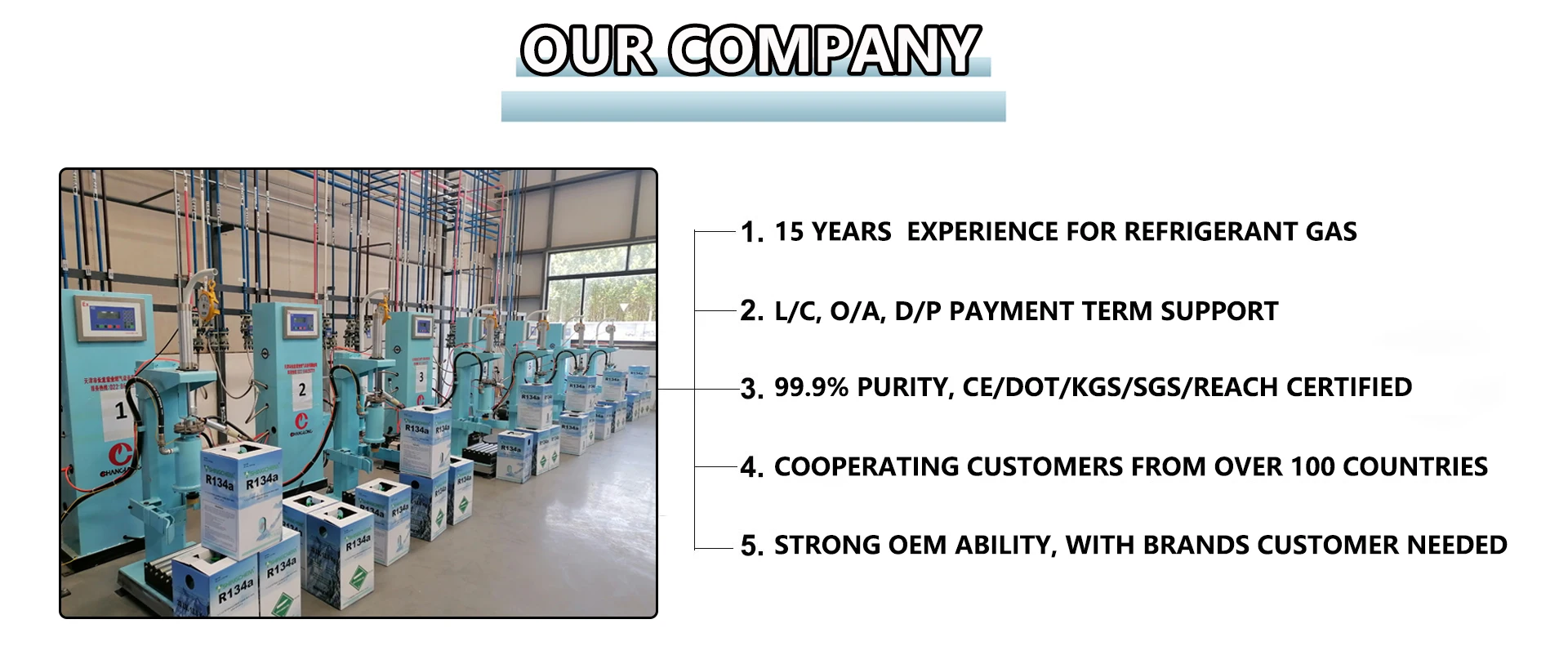 Gas Refillable Refrigerant Gas Cylinder Cylinder Refrigerant 99.9% ...