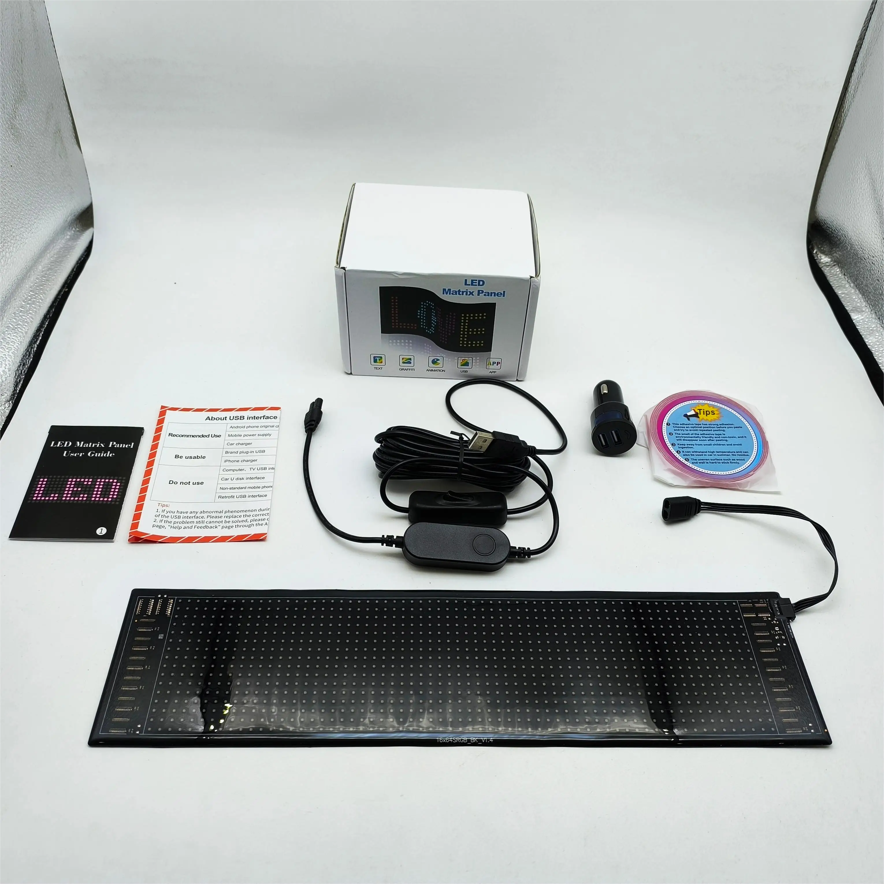 Flexible Mini Led Display Screen for Car APP Scrolling Message ...