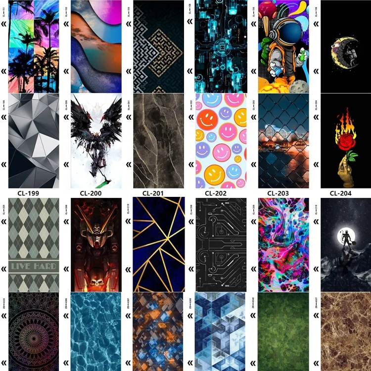 3d Relief Vinyl Skin Sticker Mobile Back Film / Phone Wrap Skin ...