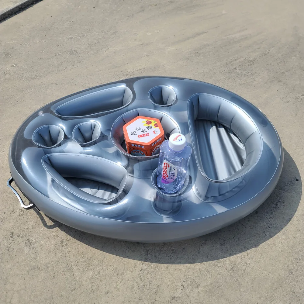 Custom Floating 8-hole Beer Cup Inflatable Drink Holder For Swimming ...