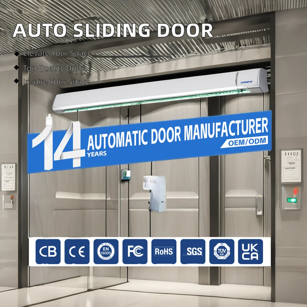 Modern Design Automatic Telescopic Sliding Glass Doors