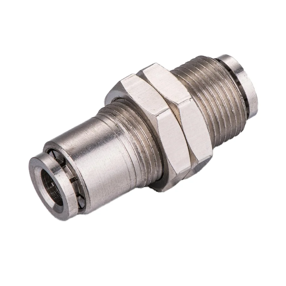 MPM Metal Bulkhead Fitting New Brass Copper Pneumatic Fittings 8mm Tube ...