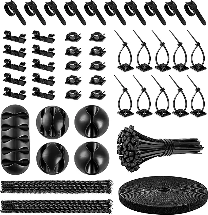 Cable Management Kit - 148 Pcs Organizer for Tidy Cables