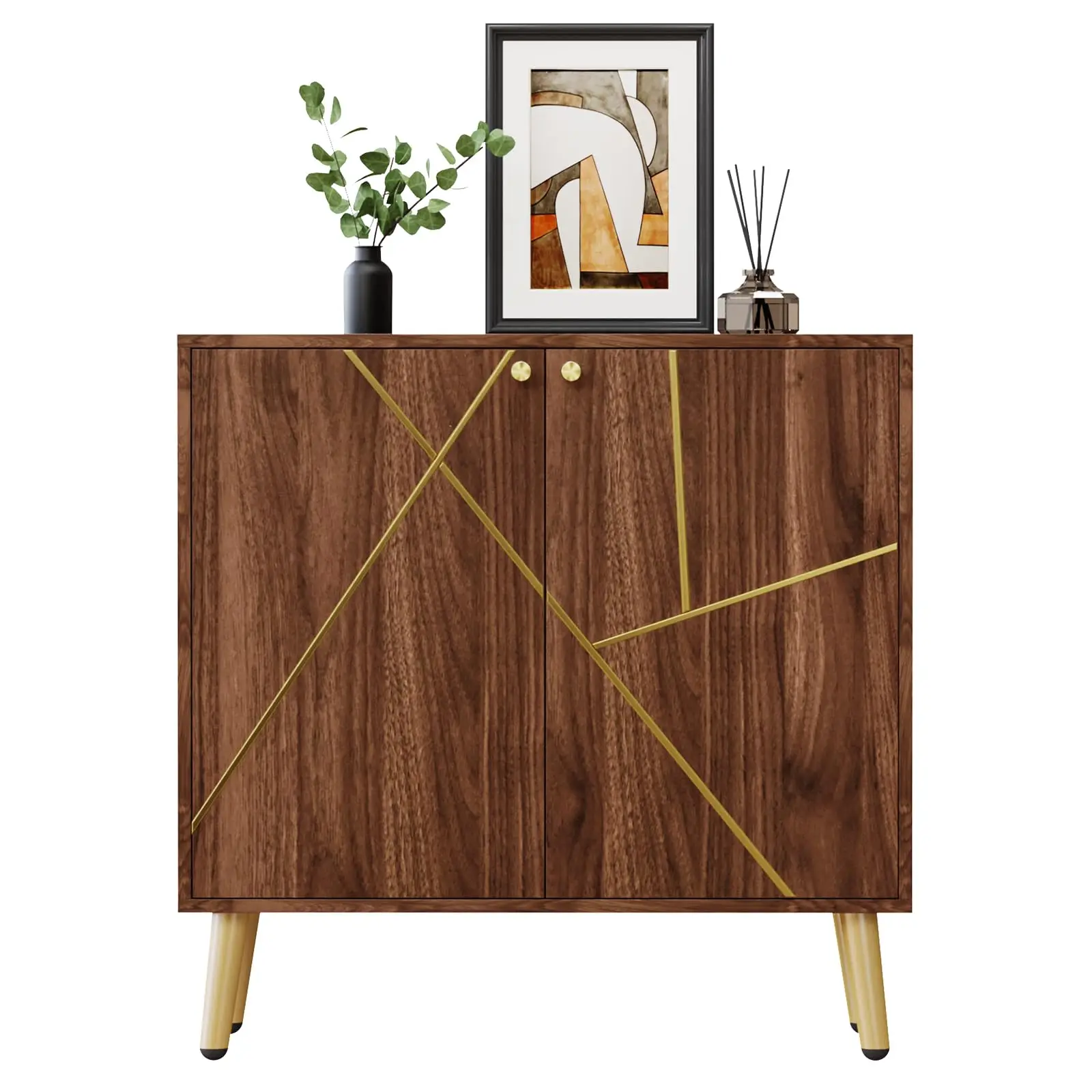 Modern Freestanding Self-service Cabinets Black Side Panels And Hallway ...