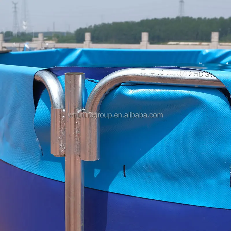 Rectangular Galvanized Pipe Fish Farming Tank System High Yield Large ...