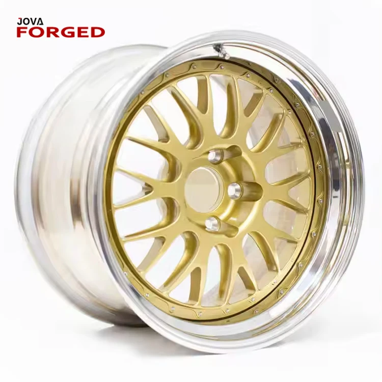 Japan Racing 2 Piece Wheels - Gloss Gold for Sports Cars