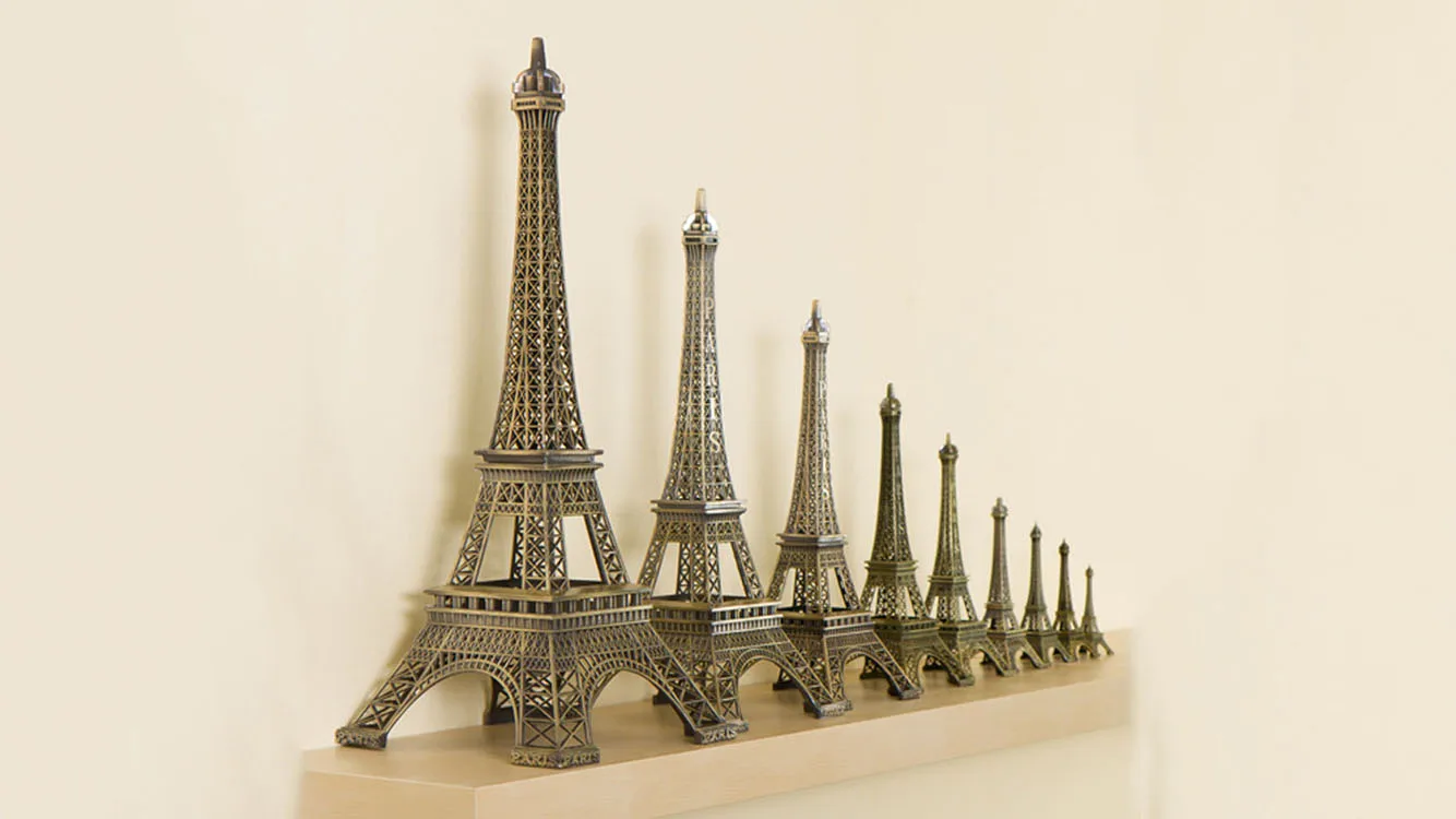 Metal Eiffel Tower Building Block Centerpiece Model Souvenir Statue ...