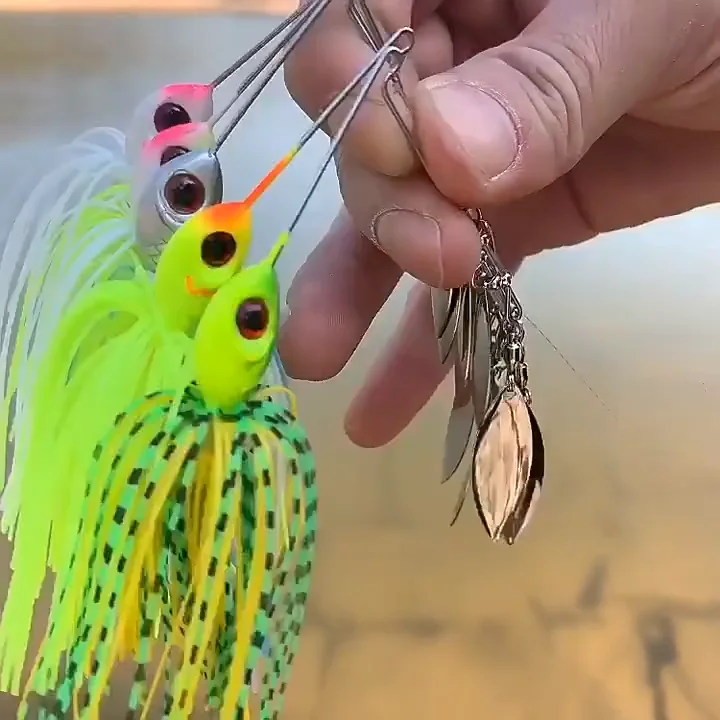 10g 14g Silicone Skirt Weedless Jig Heads Buzzbait Spoon Lure Blanks ...