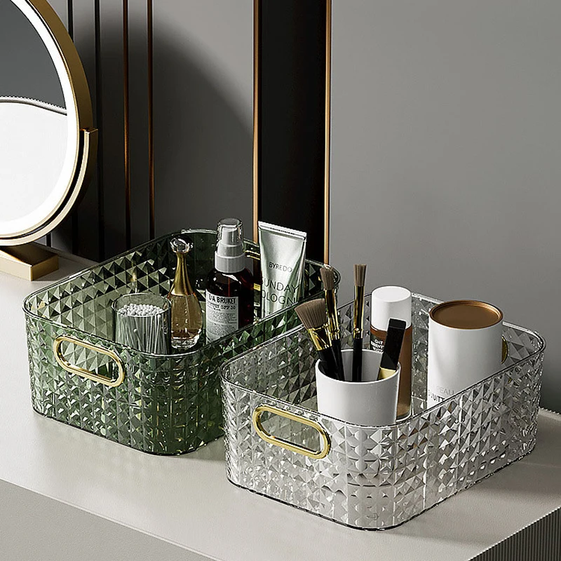 Transparent Diamond Plastic Storage Box - Versatile & Durable