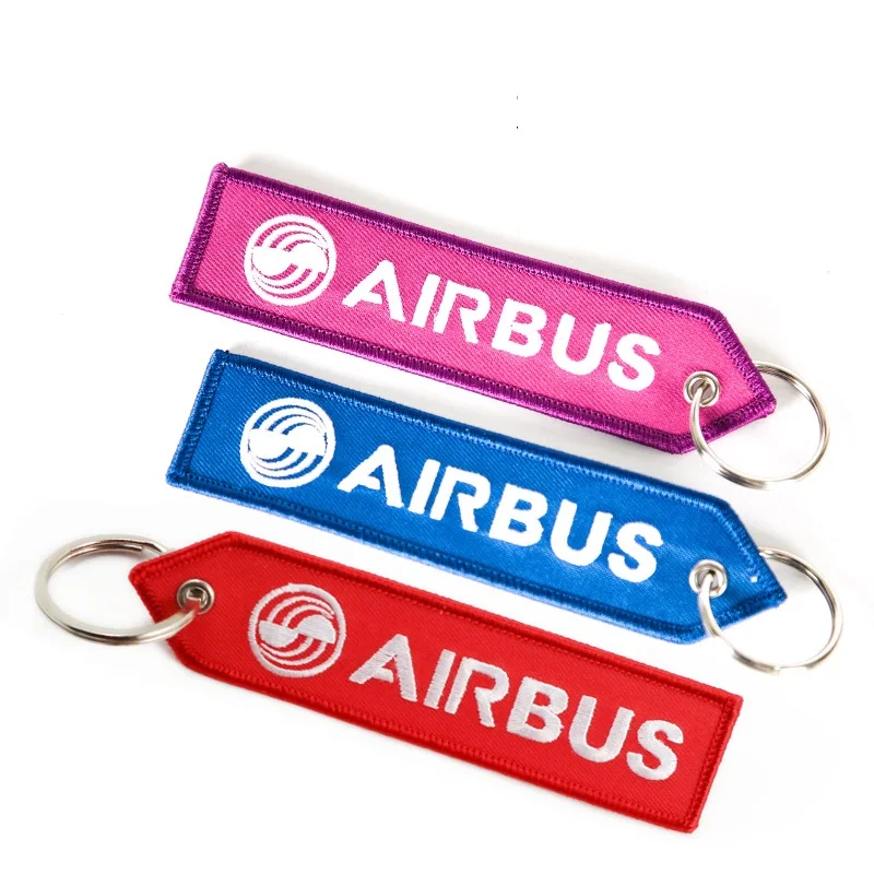 Airbus A350 Pilot Custom Embroidery Keychain Customized Double Sided ...