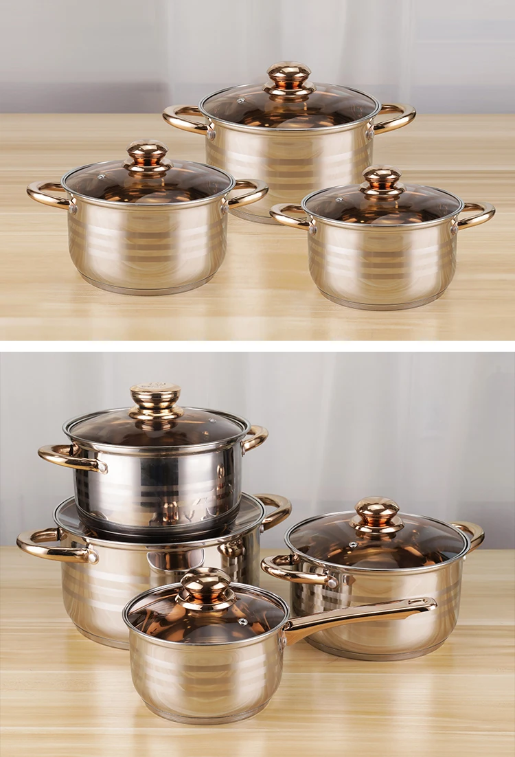 Allnice 6pcs Cookware Set Milk Soup Cooking Pot Sets Of Stock Pots ...