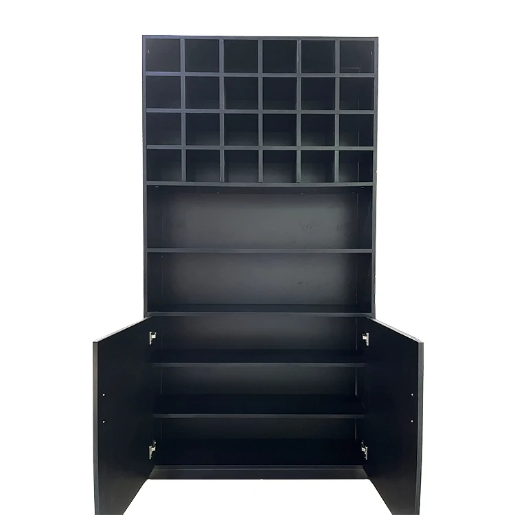 Modern Black Color Wooden Display Wine Cabinet Bar Living Room ...