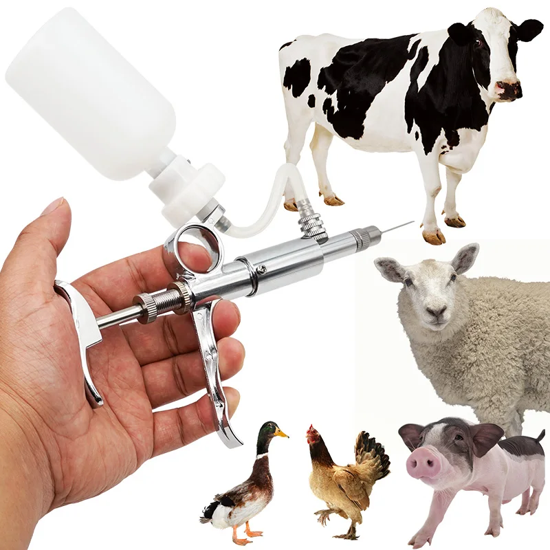 Automatic Veterinary Syringe 5ml Continuous Adjustable Injection ...