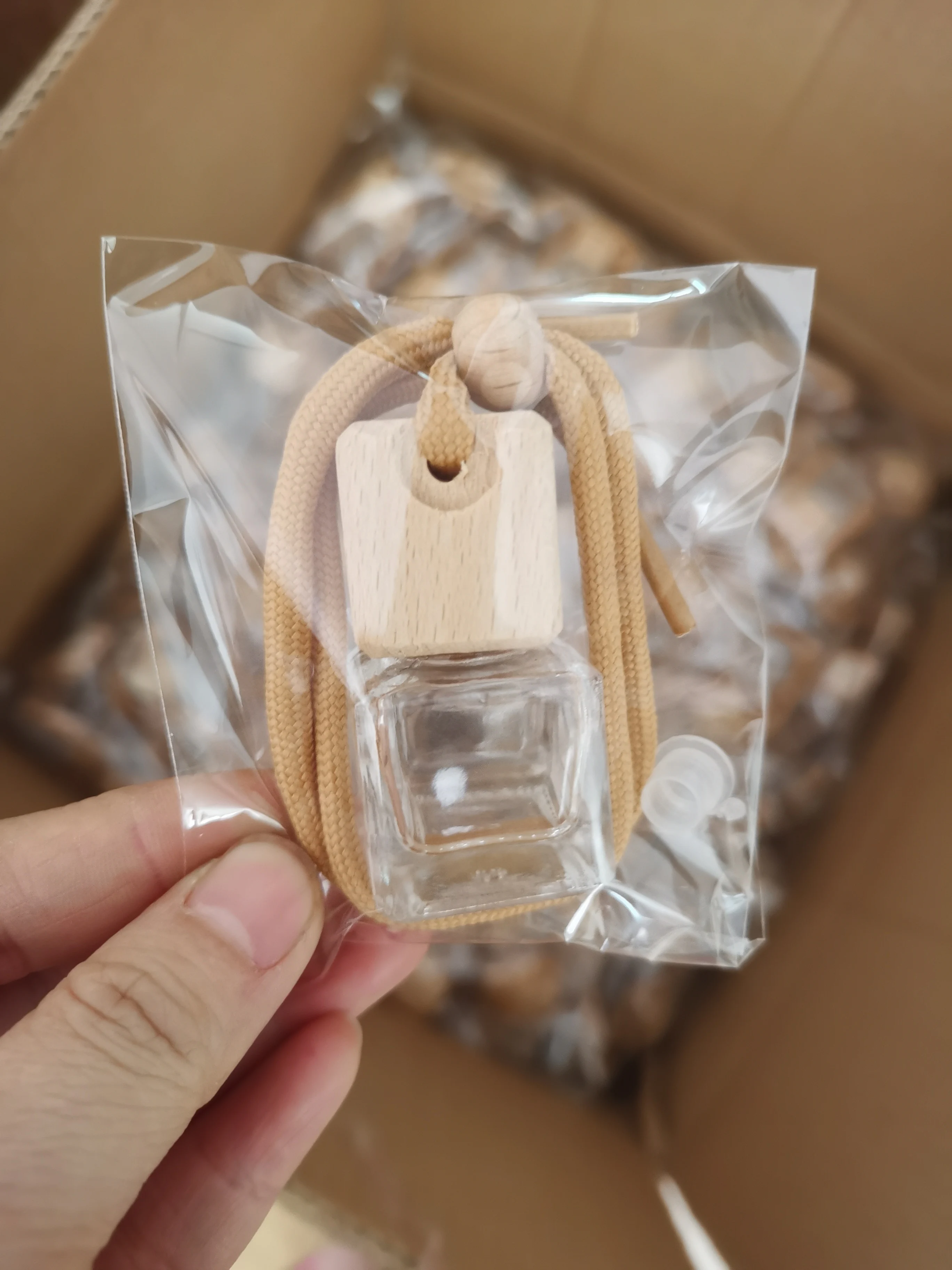 8ml 10ml 12ml Square Car Air Freshener Perfume With Black Wooden Cap ...