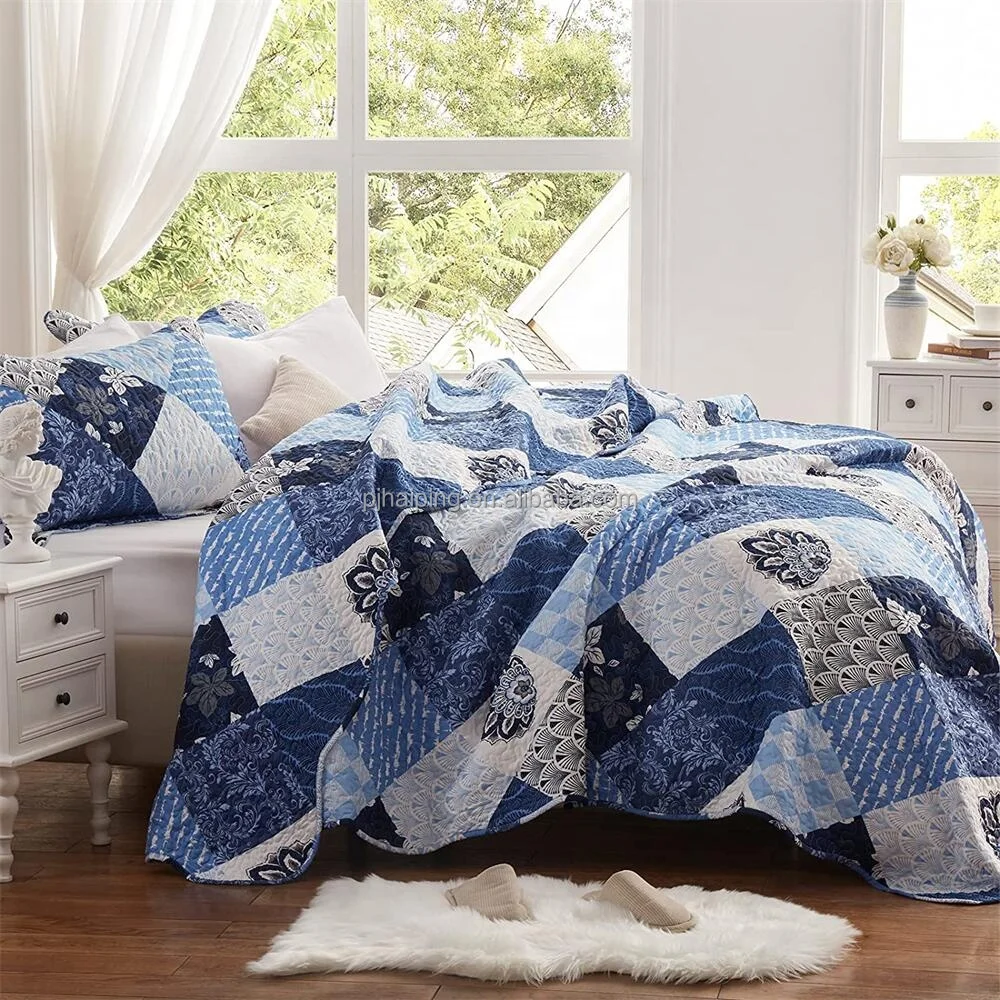 New Bedspread Popular Polyester Quilt Duvet Cover Bedding Set Floral ...