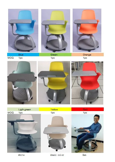 Plastic School Student Classroom Furniture Training Chair Node Base ...