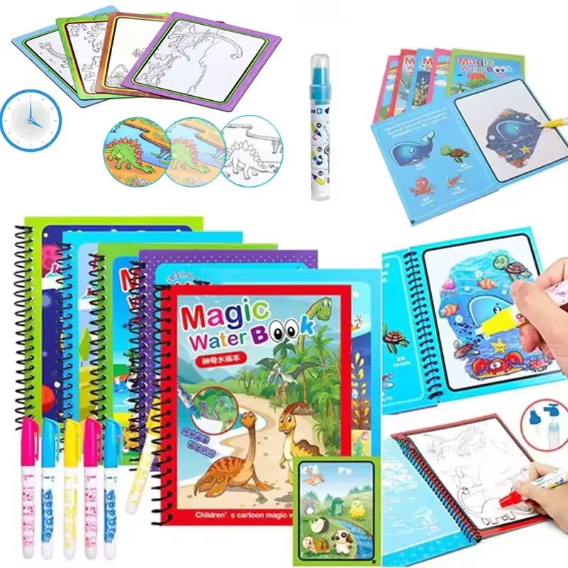 Pt Free Sample Reusable Water Coloring Book Drawing Toys For Kids Magic ...