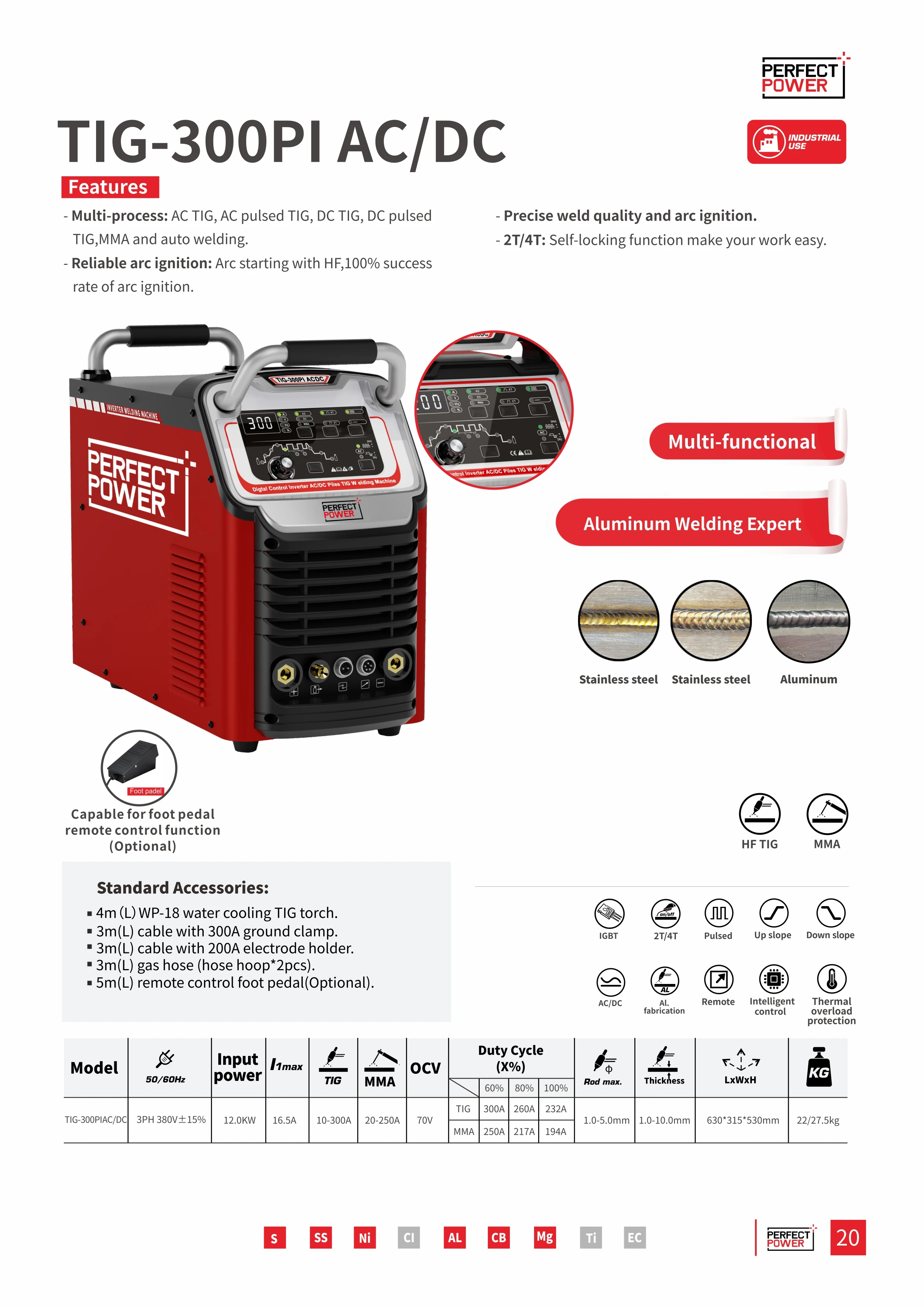 300a Acdc Tig Welder Welding Machine Portable Arc Welders Welding ...