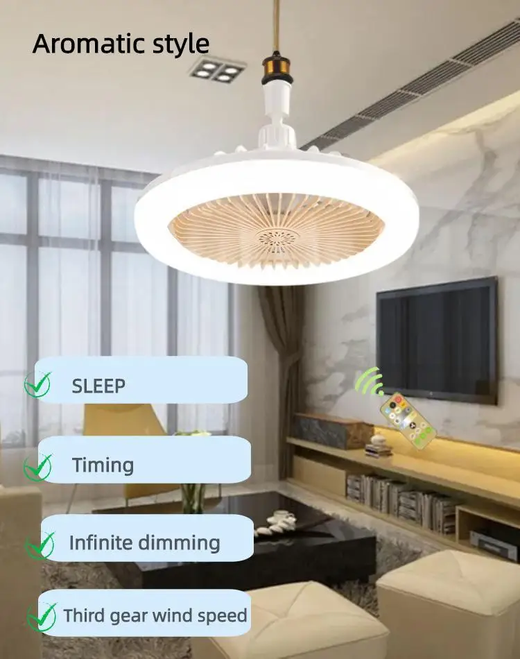 LED Ceiling Fan Light - 50000 Hours Lifespan & Remote Control