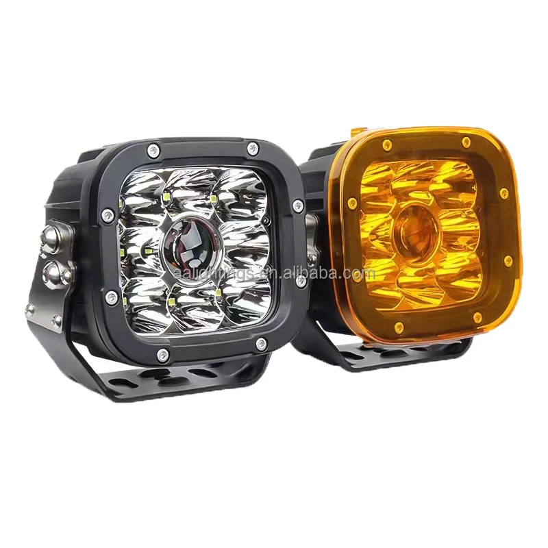 65w 7000lm Amber Led Automotive Spotlight Driving Light - Oem