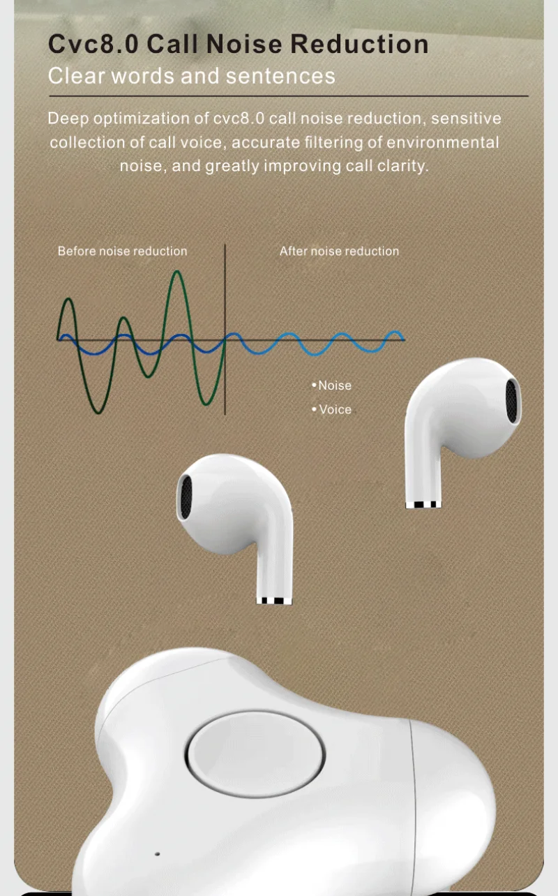 XJY Bluetooth Earbuds - Wireless Headphones with Microphone