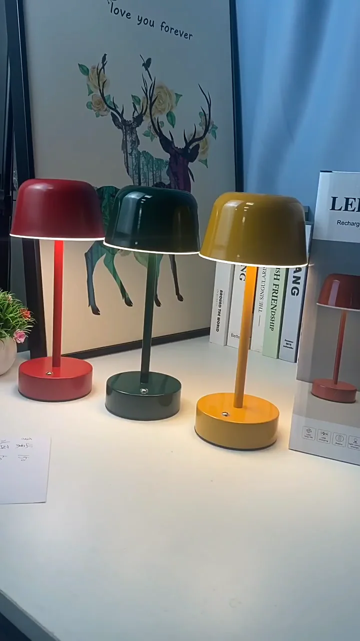 European Touch Control Metal Table Light Decoration Usb Rechargeable ...