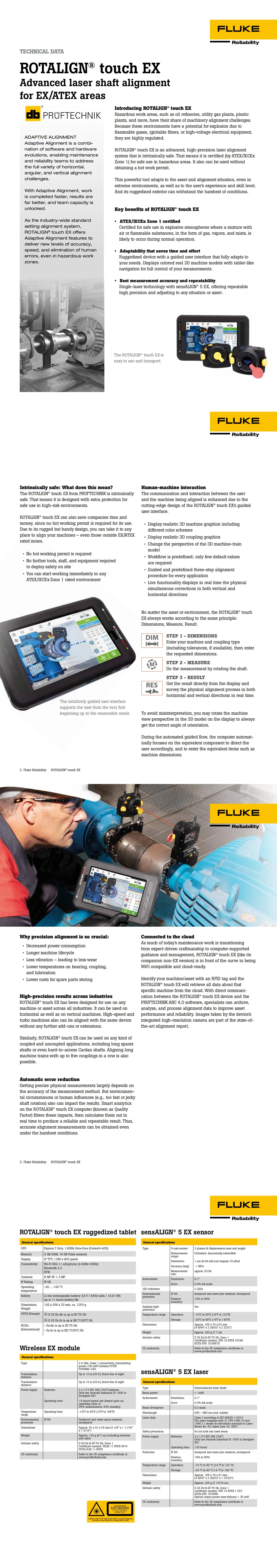 Only Adaptive Laser Shaft Alignment System for EX Areas ROTALIGN Touch EX