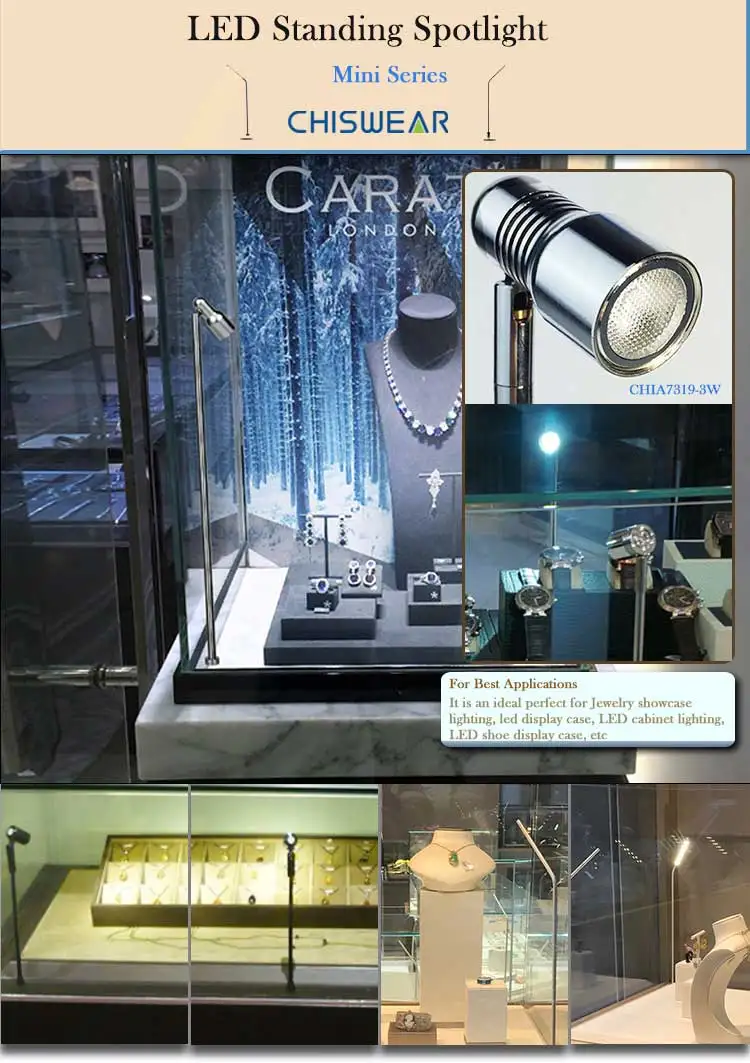 3w Standing Spotlight,Mini Display Cabinet Led Spotlight - Buy Mini Led ...