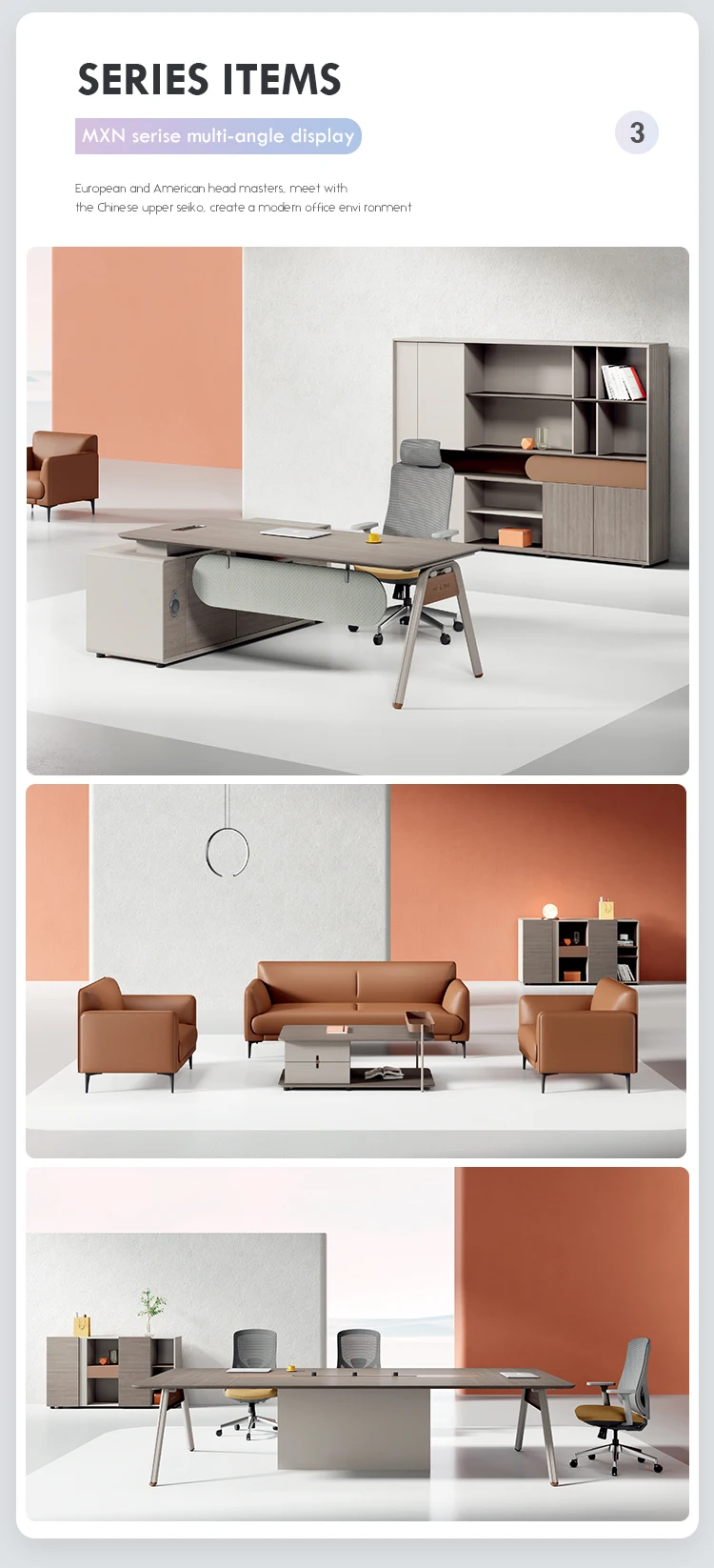 Modern Open Space Coworking Modular Office Table MDF Work Station Desk ...