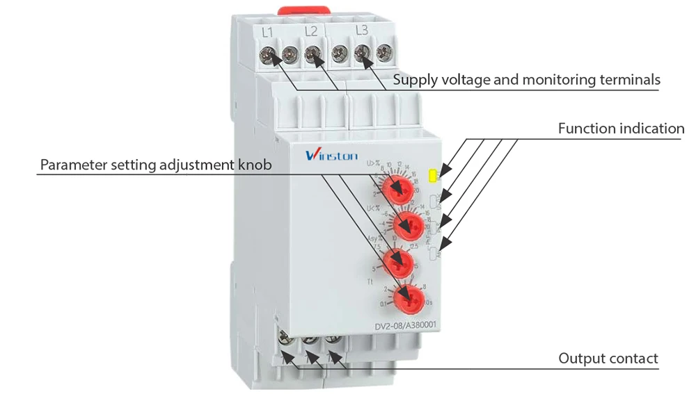 Dv2-03 Undervoltage And Overvoltage Voltage Monitor Relay Voltage ...