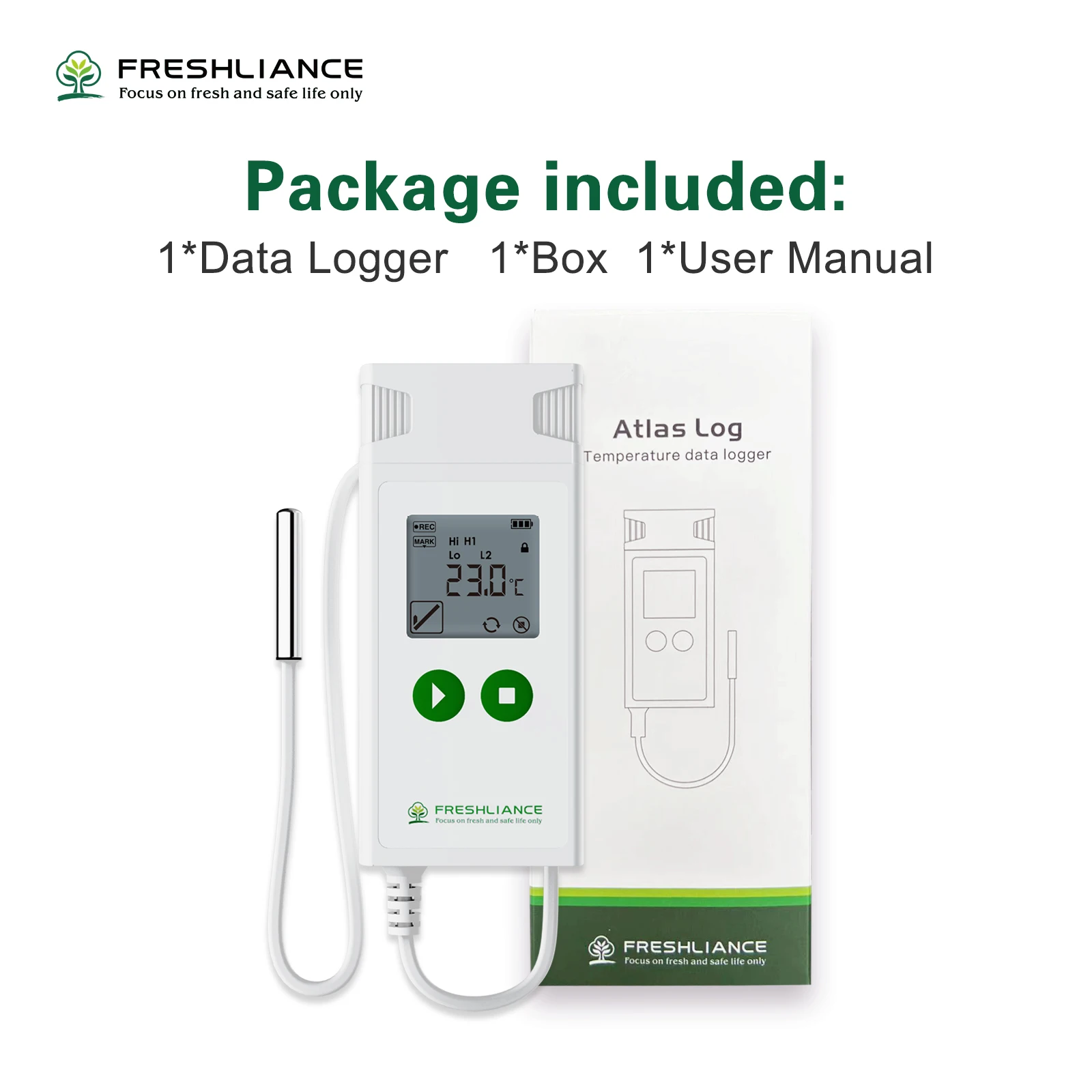 Atlas Log-th Multi Use Usb Temp Data Logger With Temperature Humidity Probe - Buy Digital ...