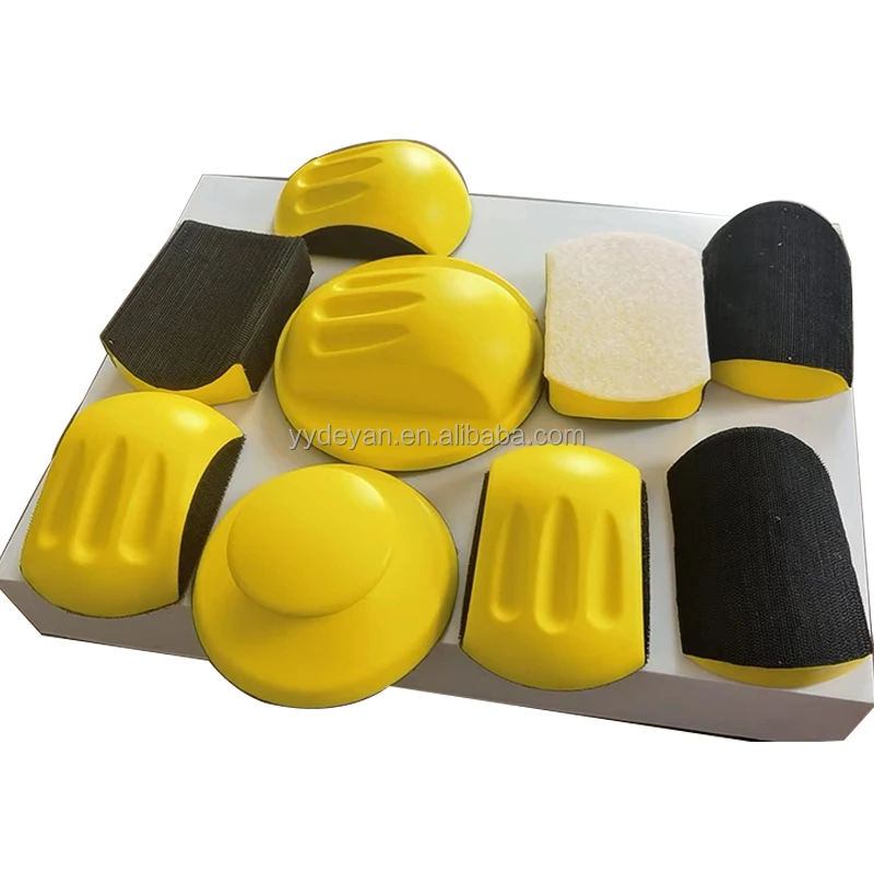 8pcs Kit Mouse Shape Sanding Block With Round Square Abrasive Discs Set ...