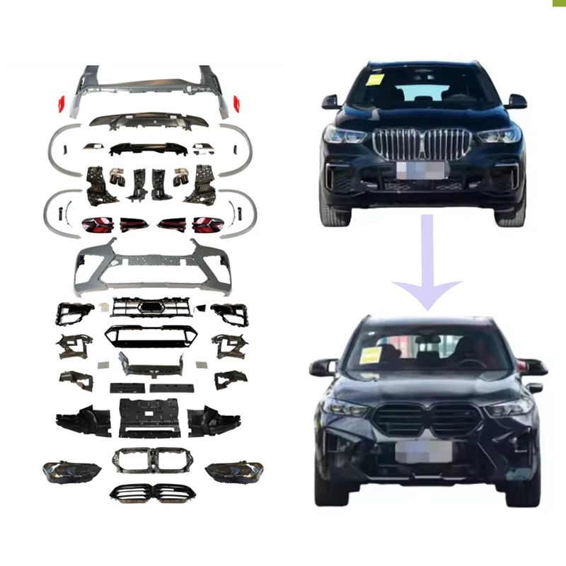 2018 X5 G05 Bodykit Facelift Upgrade to 2023 G05 X5M F95 LCI Auto Body Systems Plastic Bumpers ...