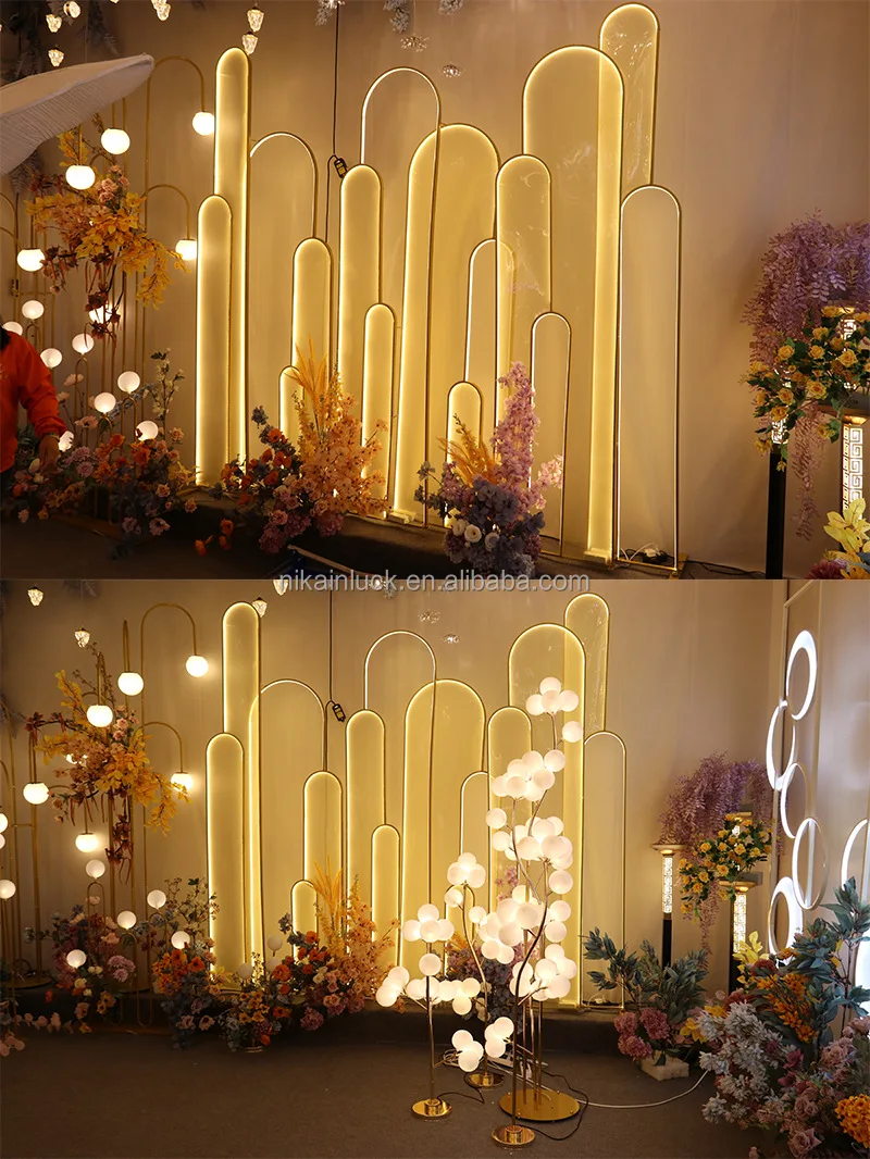 Oem Unique Design Wedding Stage Led Light Backdrop With White Light ...