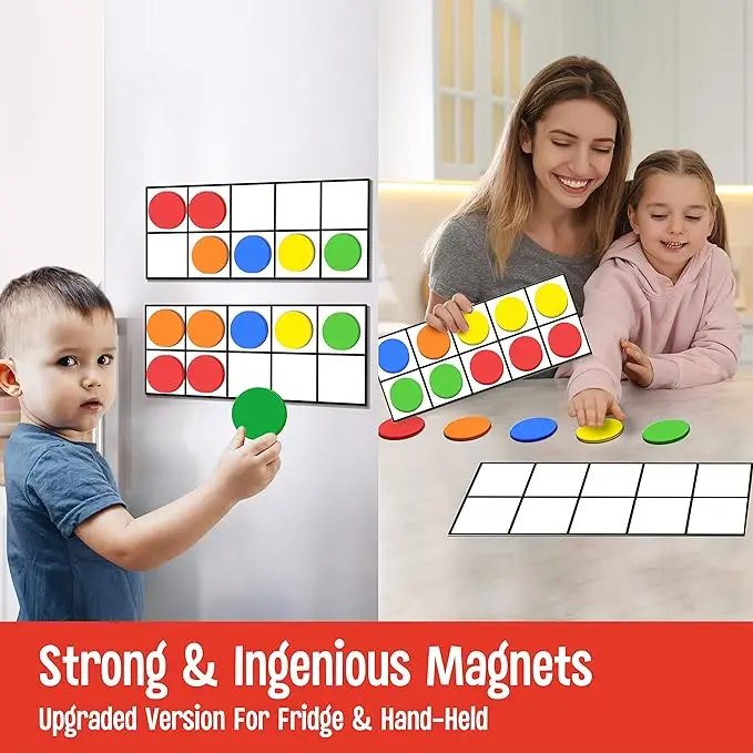 Magnetic Ten-frame Set,Educational Math Manipulatives For Classroom ...