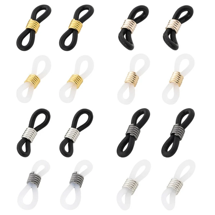 2cm Adjustable Silicone Glasses Retainer Connectors Anti-slip Eyeglass ...
