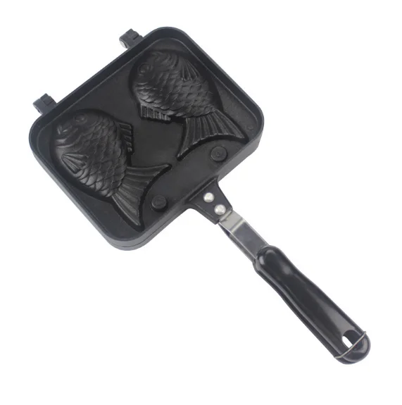 Japanese Gas Cooker Taiyaki Fish Shaped Waffle Maker Pan Mould Mold 2 ...