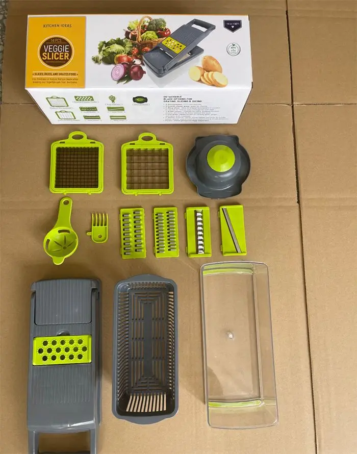 Multifunctional Vegetable Cutter Set Potato Slicing Drain Basket ...