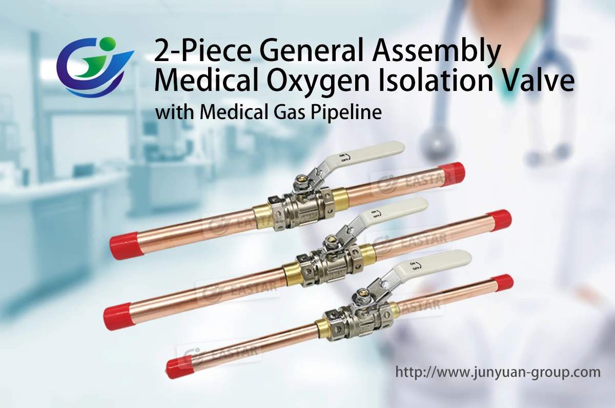 Two-piece Medical Gas Ball Valve Used in Medical Gas Pipelines to Allow ...