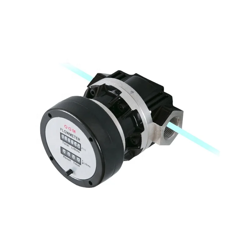 4-digit Mechanical Flow Meter Fuel Petrol Oil Diesel Gasoline Gallon ...